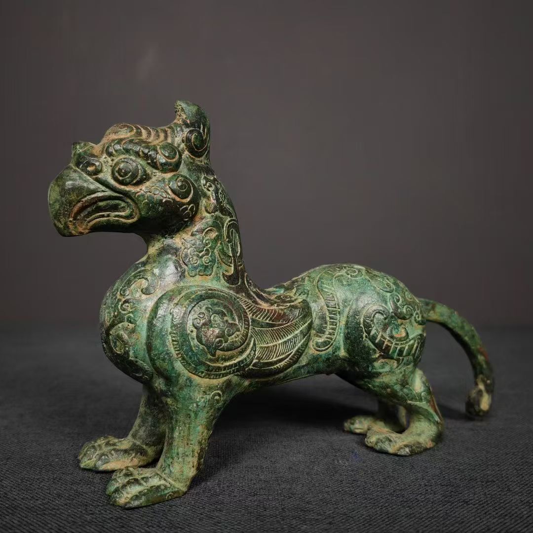 Yahoo!オークション - A98中国美術 青銅器鷹嘴獣 置物MT332599