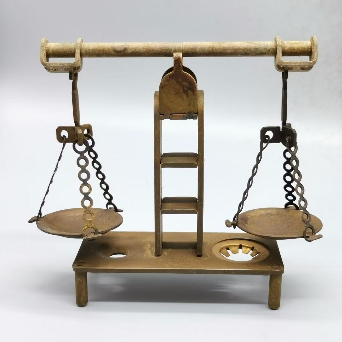 Yahoo!オークション - A89中国美術 黄銅復古天秤 置物MT320168