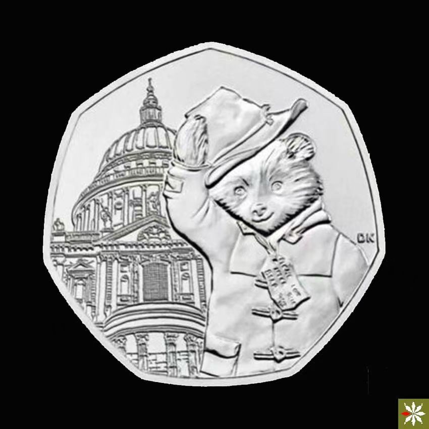 Yahoo!オークション - E74 イギリス2019年50ペニーパラティーノ熊セン...