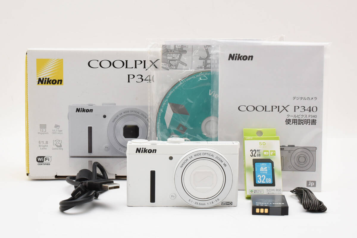 Yahoo!オークション - Nikon ニコン COOLPIX P340 コンパクトデジタル...