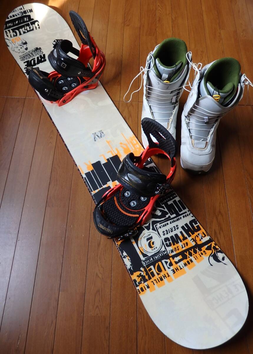 Yahoo!オークション - RIDE（ロッカータイプ）BURTON 板153cm ブーツ...