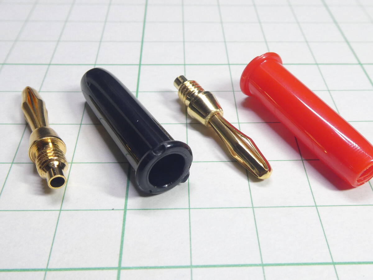 Yahoo!オークション - MT-233 バナナプラグ 黒色 赤色 各5個 (色の変...