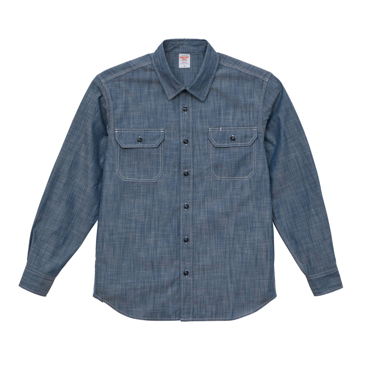 Yahoo!オークション - 1784-01 シャンブレー ロングスリーブ シャツ XL...