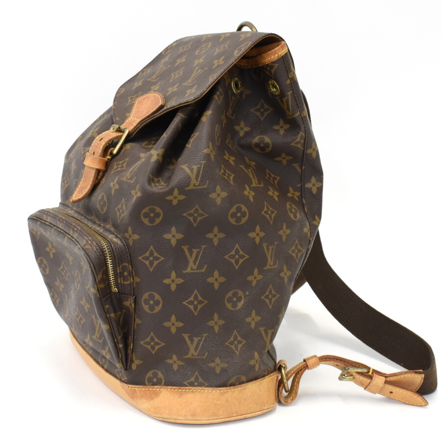 1円 定価16万LOUIS VUITTON ルイヴィトン リュック バックパック モンスリGM M51135 モノグラム ブラウン E.Ciu.gA-11(リュックサック)｜売買された ...