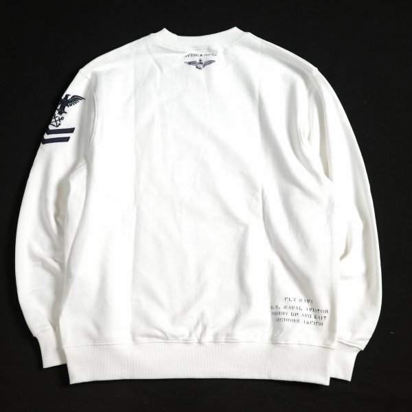 日本代購代標第一品牌【樂淘letao】－新品1円～★AVIREX アヴィレックス メンズ 長袖 ネイバル クルーネック スウェット L 白 トレーナー 裏毛 正規店本物 A2787