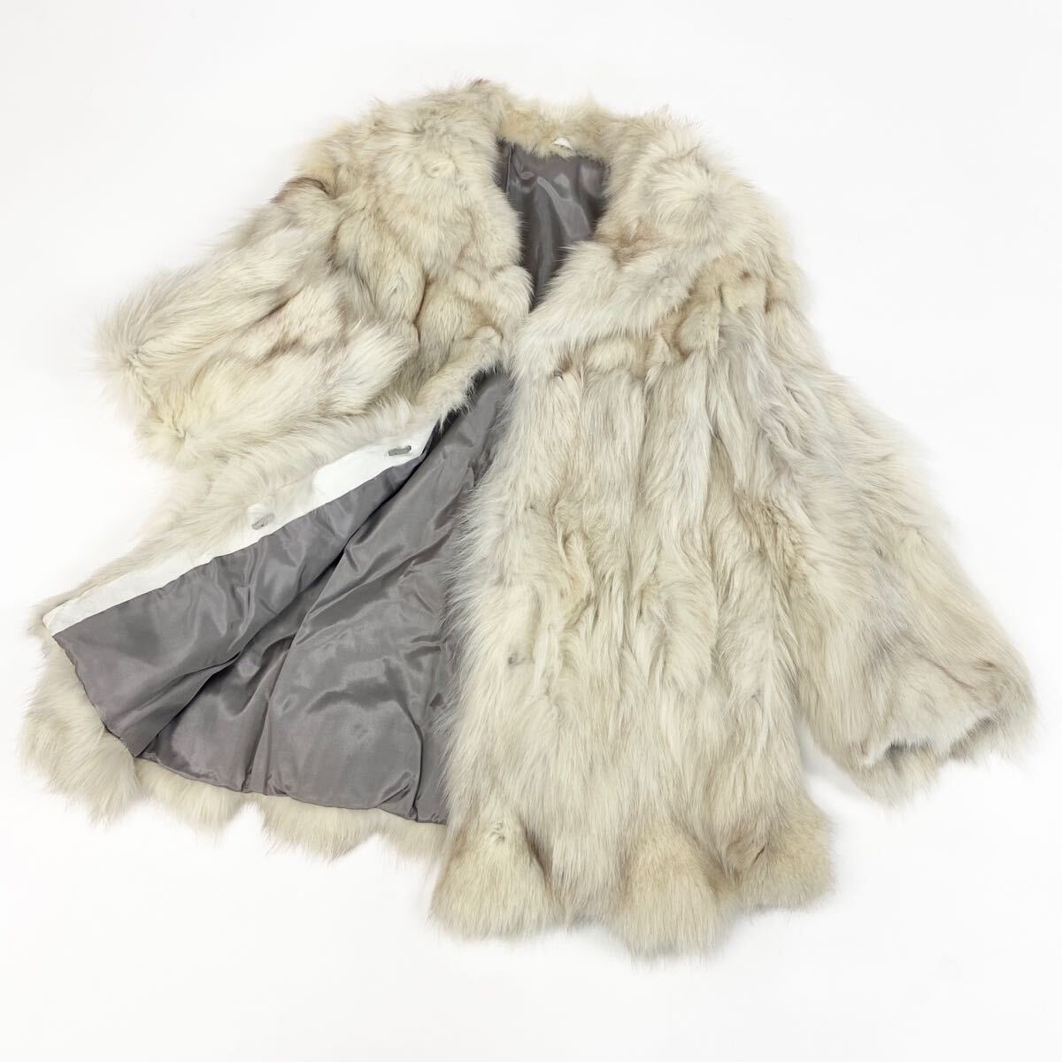 Yahoo!オークション - c24-15 最高級毛皮 フォックス フォックスコート...