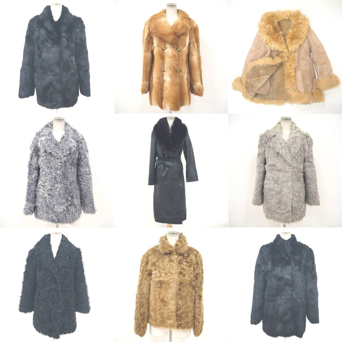 毛皮卸売り まとめて FUR 9点セット リアルファー コート 9着組 マスクラット 羊革 ムートン ラム ラビット他 同梱不可 C173(その他)｜売買されたオークション情報、yahooの ...