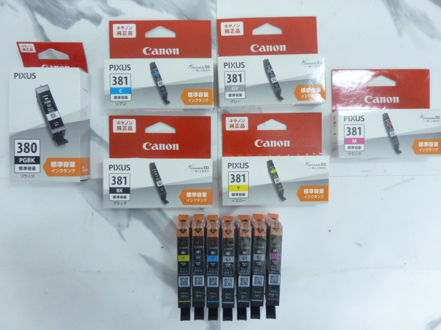 R880 品 純正 CANON キャノン インクカートリッジ BCI-380 BCI-381 BK/C/M/Y/GY 計13点 PIXUS 期限内多数(キヤノン)｜売買されたオークション情報 ...