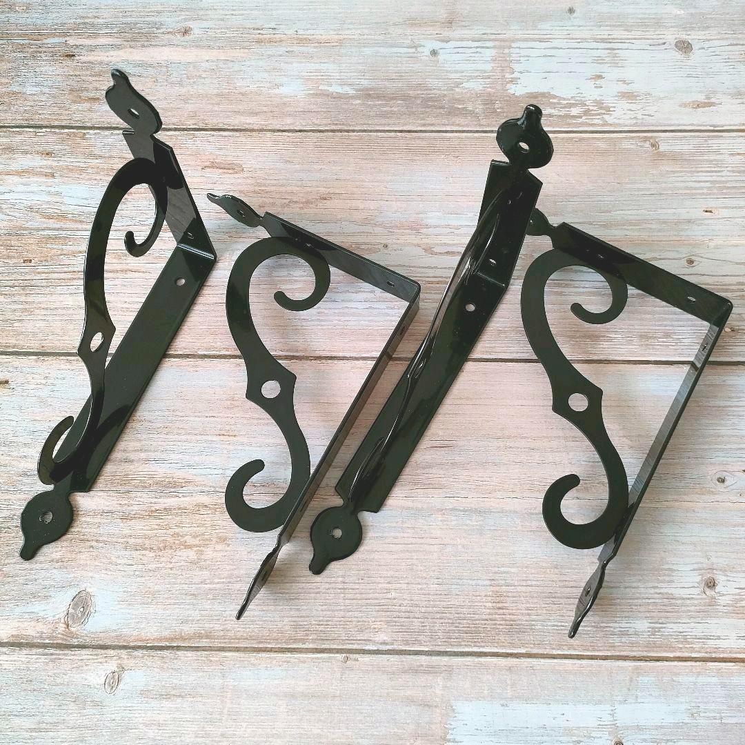 Yahoo!オークション - b010・アンティーク アイアンブラケット L型 4個...