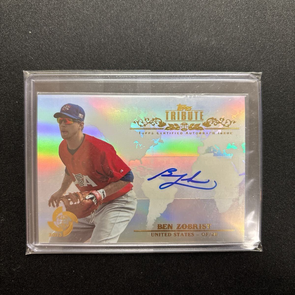 Yahoo!オークション - Ben Zobrist Topps Tribute WBC 2013 直筆サイン...