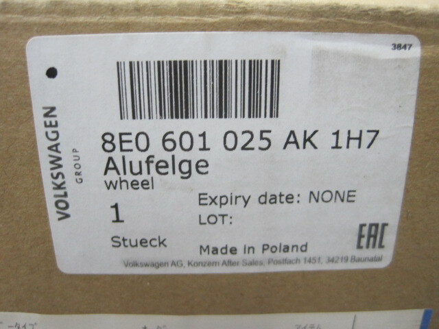 Yahoo!オークション - アウディA4/8E B7 純正18インチアルミホイール1...