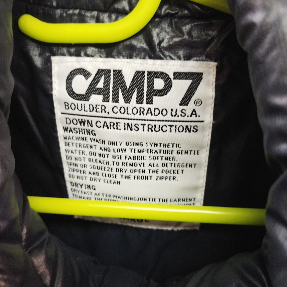 Yahoo!オークション - CAMP7 ダウンジャケット ブラック 黒 メンズ L ...