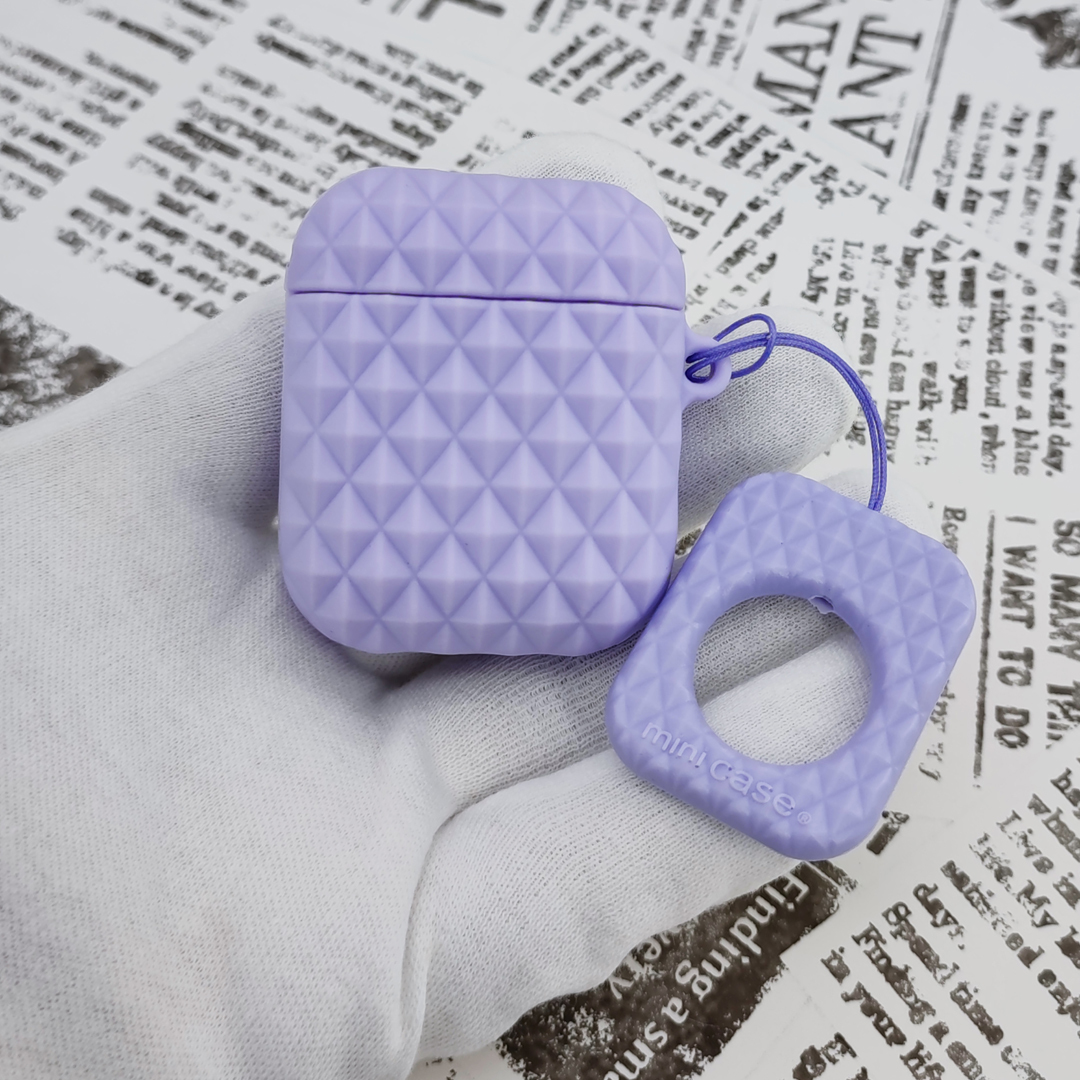 Yahoo!オークション - [B78] AirPods 1・2 シリコンケース パープル