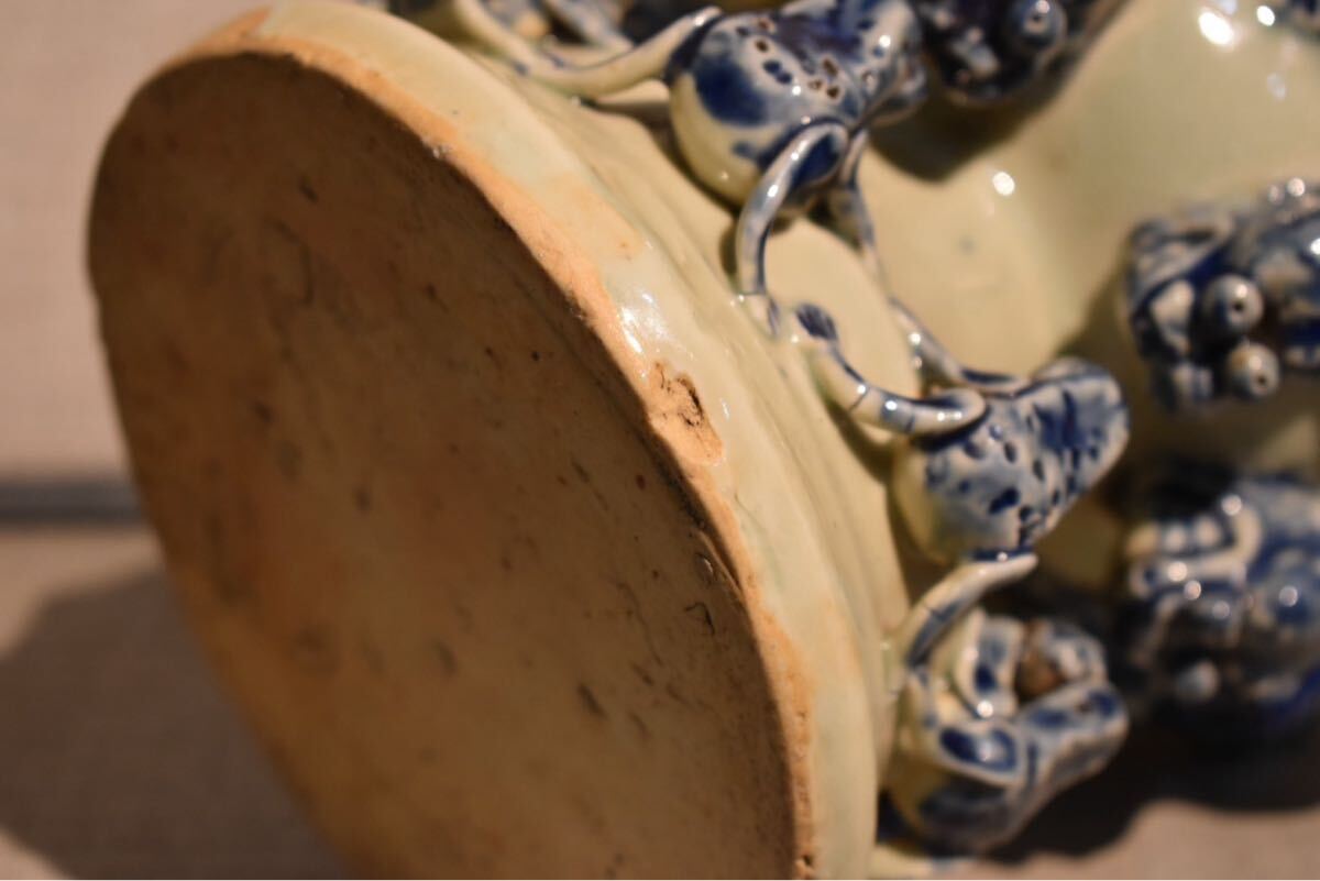 日本代購代標第一品牌【樂淘letao】－【GE】Y348【コレクター所蔵品】時代 染付蓋物/中国古玩 中国美術 骨董品 時代品 美術品 古美術品