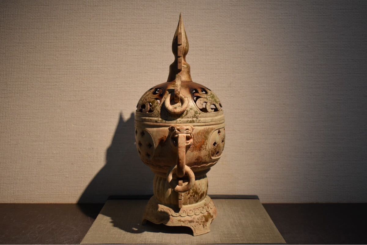 日本代購代標第一品牌【樂淘letao】－【GE】Y379【コレクター所蔵品】時代 石彫香炉/中国古玩 中国美術 香道具 蓋物 骨董品 時代品 美術品 古美術品