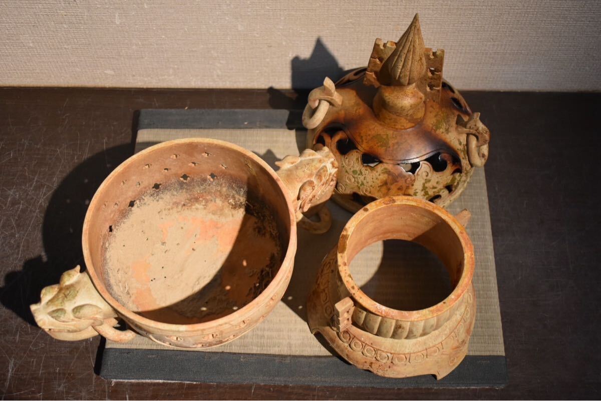 日本代購代標第一品牌【樂淘letao】－【GE】Y379【コレクター所蔵品】時代 石彫香炉/中国古玩 中国美術 香道具 蓋物 骨董品 時代品 美術品 古美術品