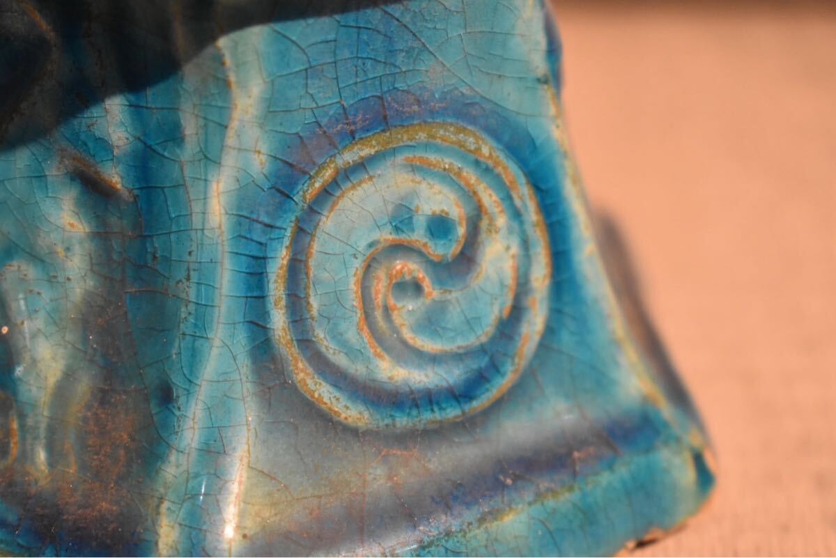 Yahoo!オークション - 【GE】Z421【コレクター所蔵品】時代 青交趾花生...