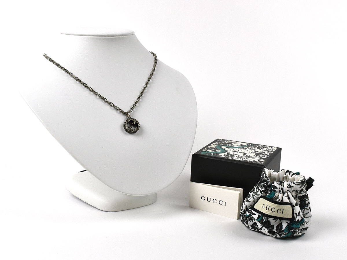 Yahoo!オークション - 801372 GUCCI グッチ エングレービング インター...