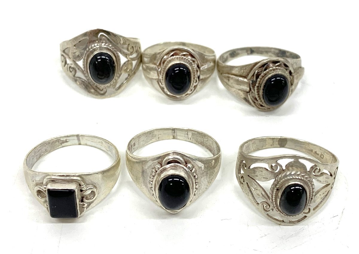 Yahoo!オークション - 秦野店【現状品】3-29 シルバーリング まとめ 24...