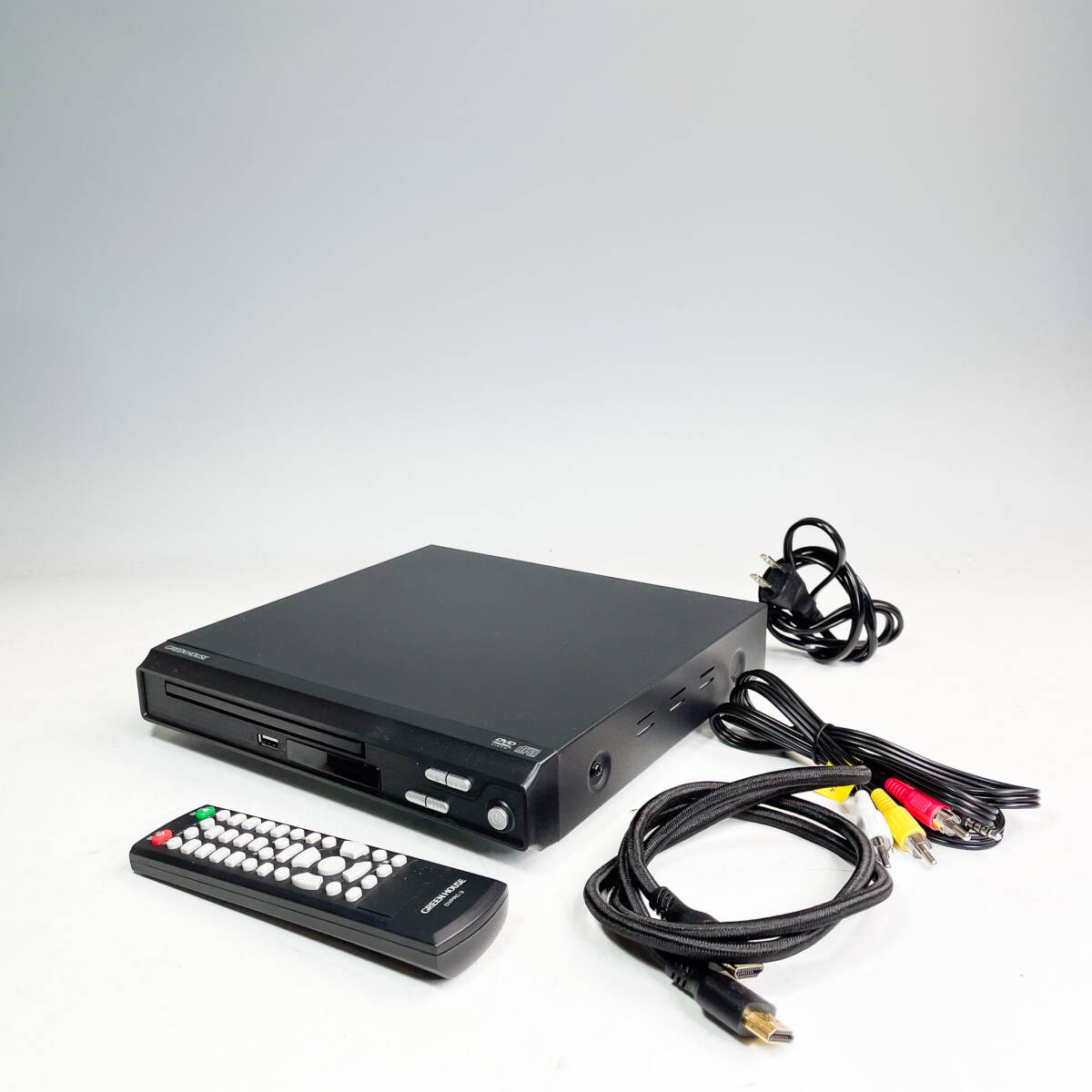 GREEN HOUSE グリーンハウス DVDプレーヤー GH-DVP1J-BK リモコン DVPRC-3 HDMI AVケーブル 付 S242(一般)｜売買されたオークション情報、yahoo ...