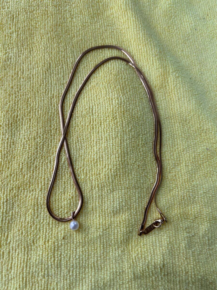 Yahoo!オークション - ネックレス K18刻印 4°c K10パールトップ