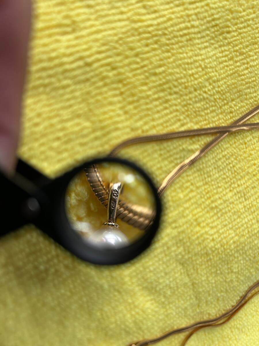 Yahoo!オークション - ネックレス K18刻印 4°c K10パールトップ