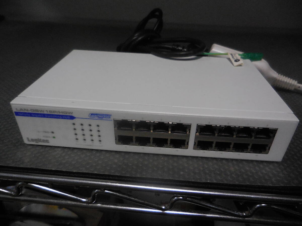 Yahoo!オークション - Logitec LAN-GSW16P/MA 16ポート ギガビットスイ...