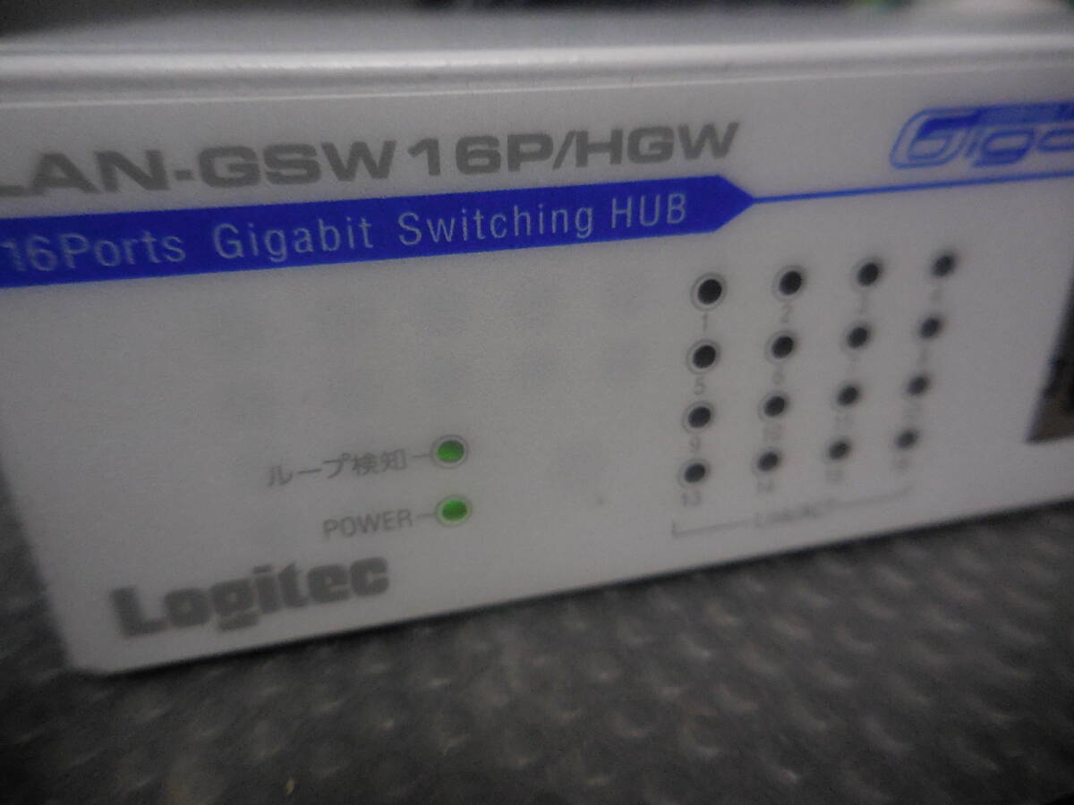 Yahoo!オークション - Logitec LAN-GSW16P/MA 16ポート ギガビットスイ...