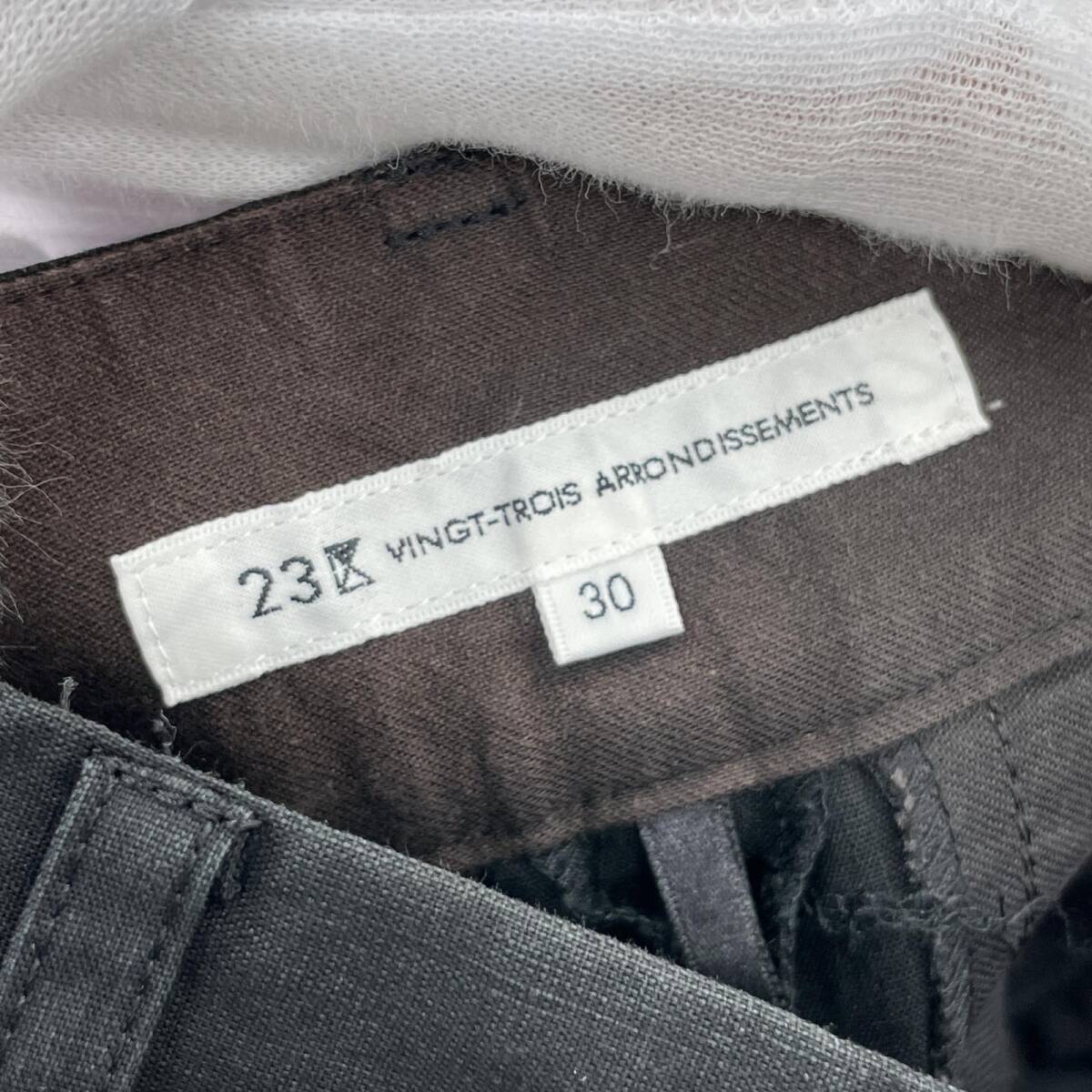 Yahoo!オークション - 23ku 23区 タック ワイド パンツ size30/ブラッ...