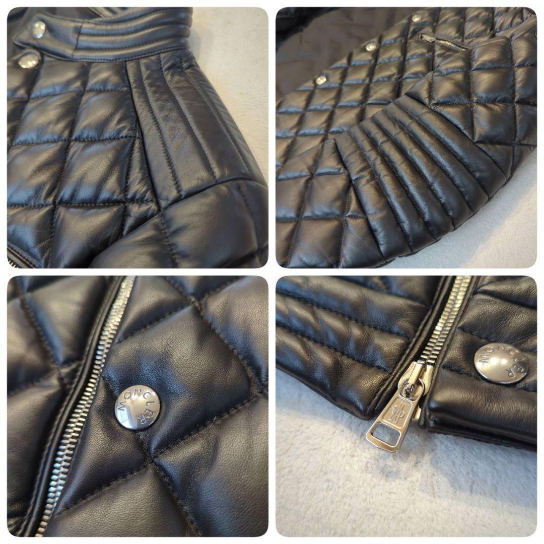 1円~ 極希少 MONCLER モンクレール レザー ダウンジャケット 1円~ 極希少 MONCLER モンクレール レザー ダウンジャケット