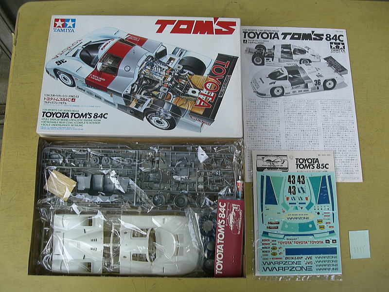 Yahoo!オークション - 1/24 タミヤ トヨタ トムス 84C 難有 ＋ワープゾ...
