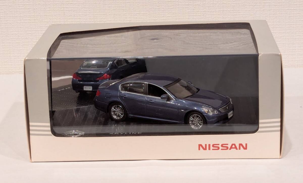 Yahoo!オークション - 日産V36スカイライン(ブルーグレー) 1/43スケー...