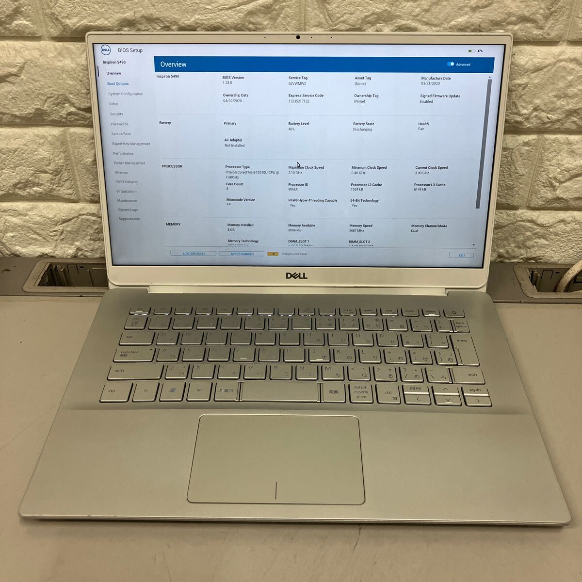 Yahoo!オークション - A65 DELL Inspiron 5490 P116G Core i5 10210U ...