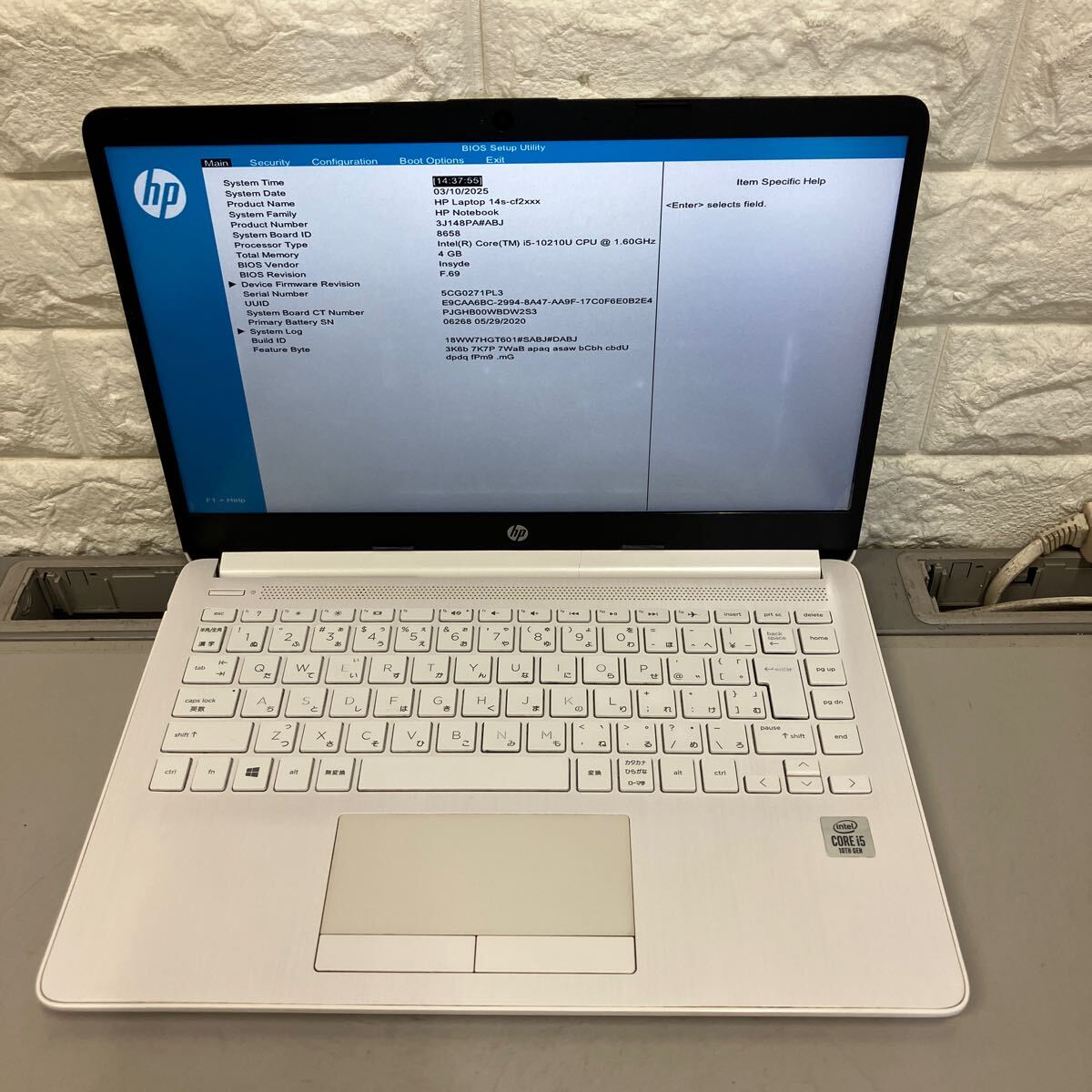 Yahoo!オークション - A89 HP Laptop 14s-cf2026TU Core i5 10210U メ...