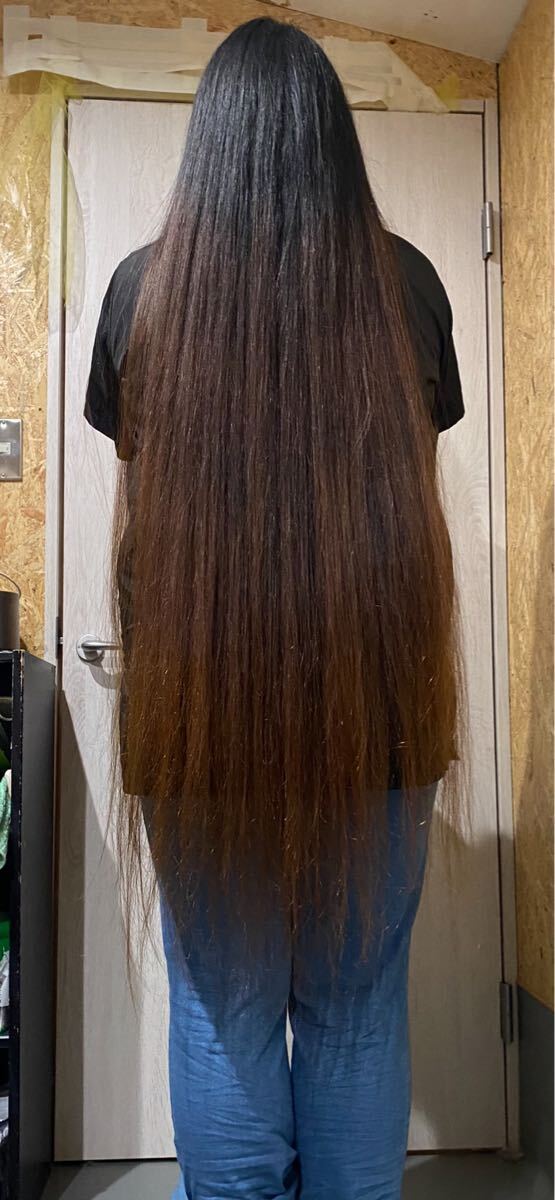 Yahoo!オークション - 髪束 毛束 人毛 髪の毛 90cm 196g