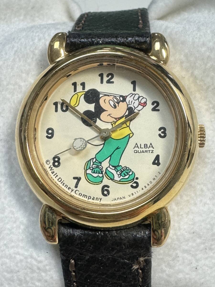 P351 稀少 レア 腕時計 SEIKO/セイコー ALBA/アルバ Disney/ディズニー ミッキーマウス V881-0550 ゴルフ クォーツ 3針(ミッキーマウス)｜売買された ...