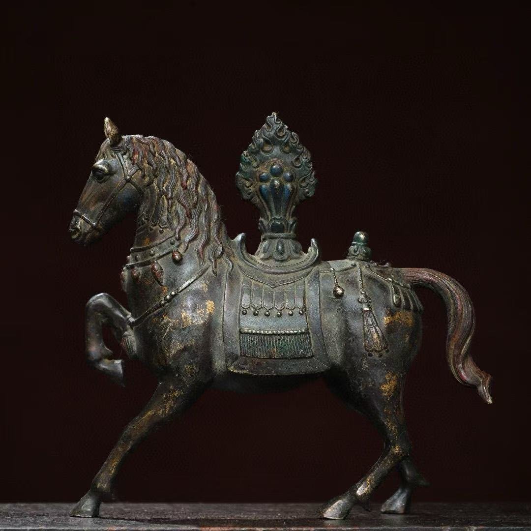 Yahoo!オークション - F266 旧家収蔵 真鍮銅 【馬】 置物 GBG