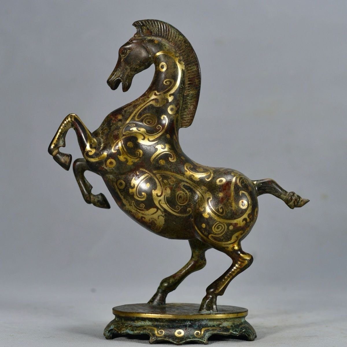 Yahoo!オークション - F191 青銅器まちがって金馬踏飛燕 置物 PZB