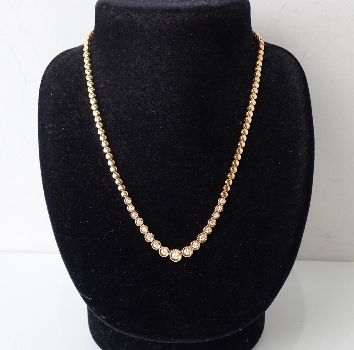 Yahoo!オークション - 合計1キャラット 美品 K18YG 18金 テニスダイヤ ...