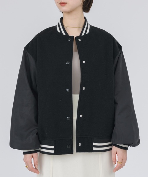 Yahoo!オークション - 「NEUNA」 スタジャン FREE ブラック レディース