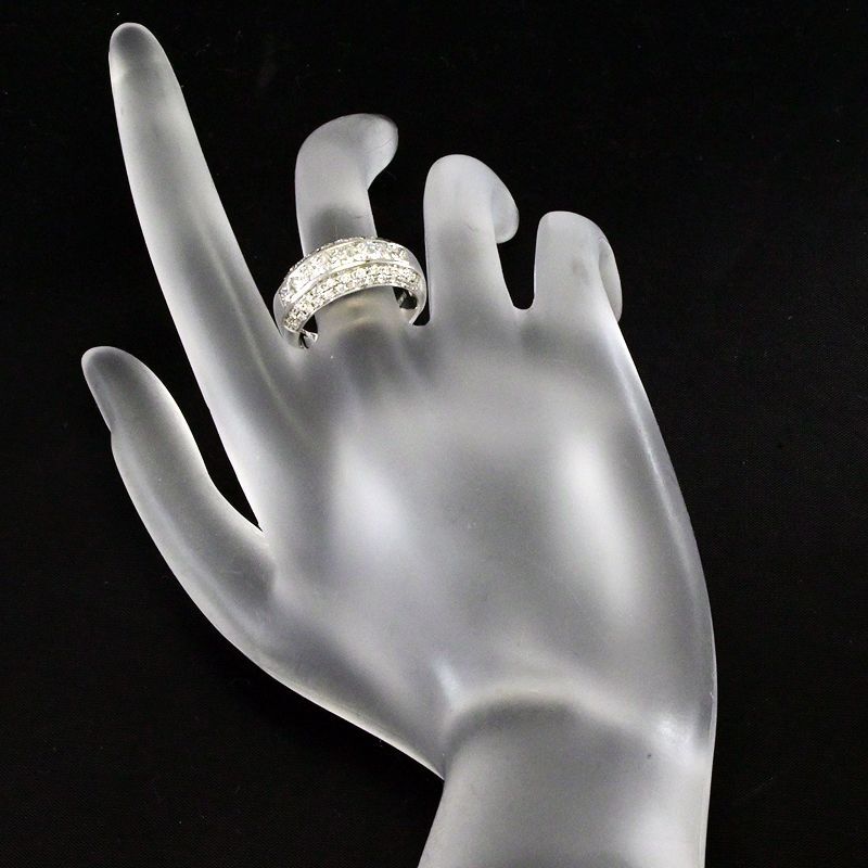 Yahoo!オークション - 合計1.71ct天然ダイヤモンドリング 12号 K18WG ...