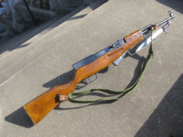 Yahoo!オークション - SKS（56式騎銃） 中国 折りたたみ銃剣バヨ...