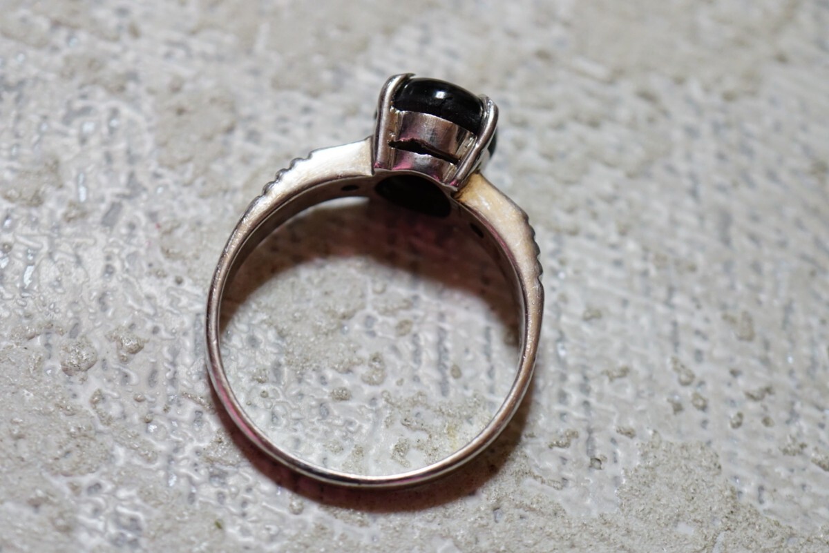 1023 天然ブラックスターサファイア リング 指輪 ヴィンテージ アクセサリー 925刻印 天然石 色石 宝石 カラーストーン 装飾品(サファイア)｜売買されたオークション情報、yahooの ...