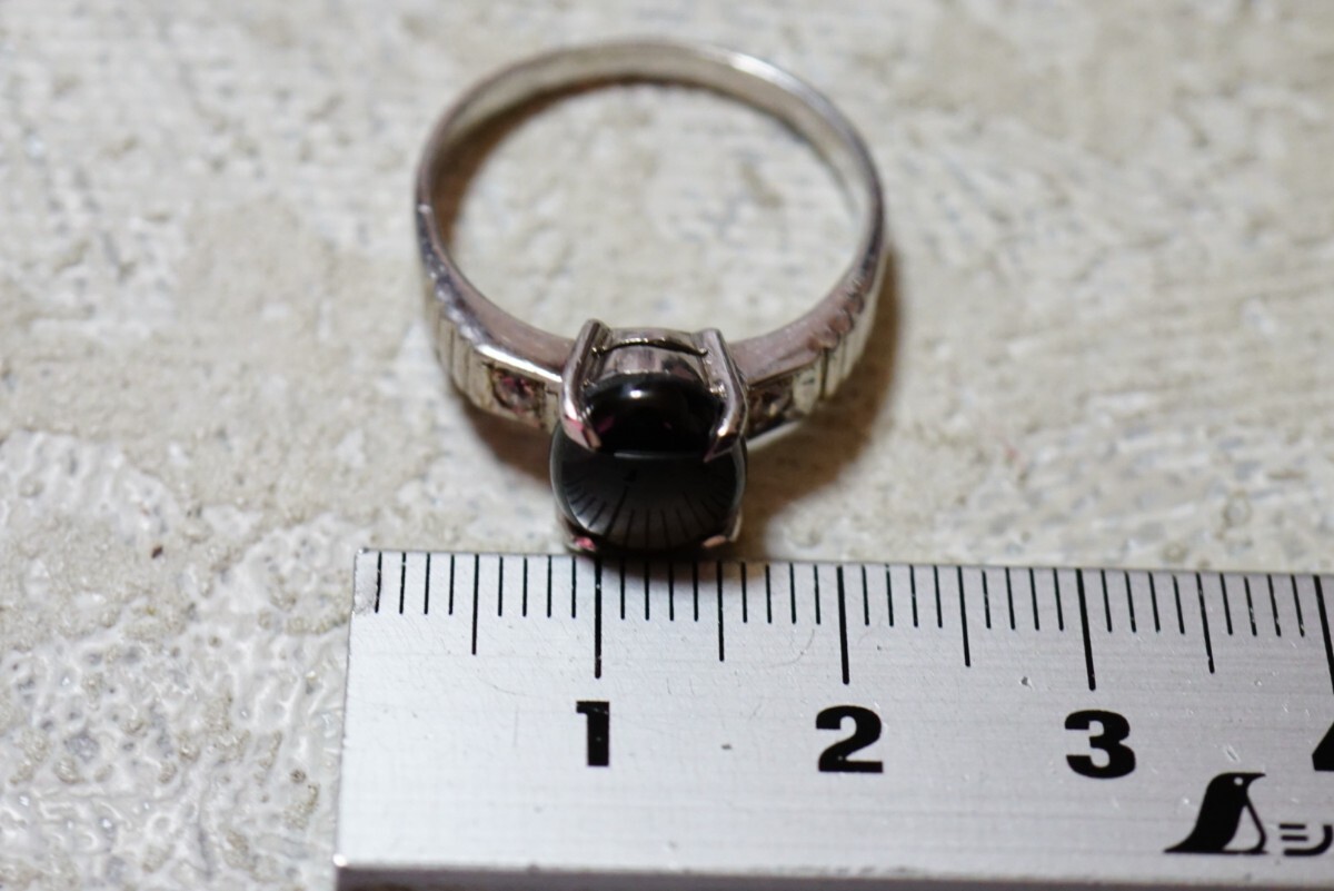 Yahoo!オークション - 1023 天然ブラックスターサファイア リング 指輪...