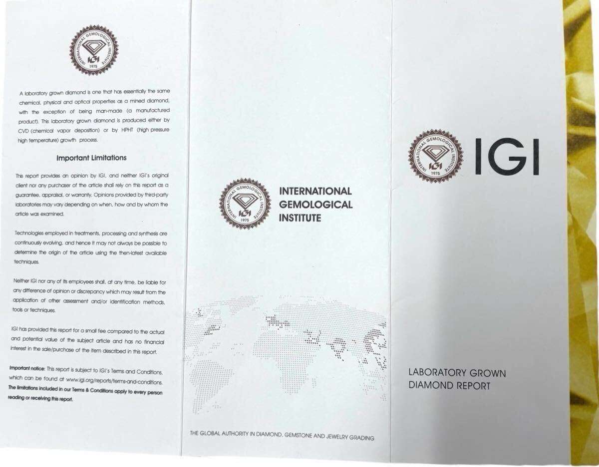 Yahoo!オークション - 【IGI鑑定書 箱付 ピアス】ラボグロウン ダイヤ...