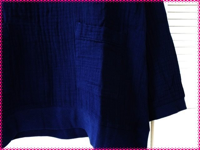 Yahoo!オークション - L 新品 大人かわいい 胸元刺繍 ガーゼシャツ ポ...