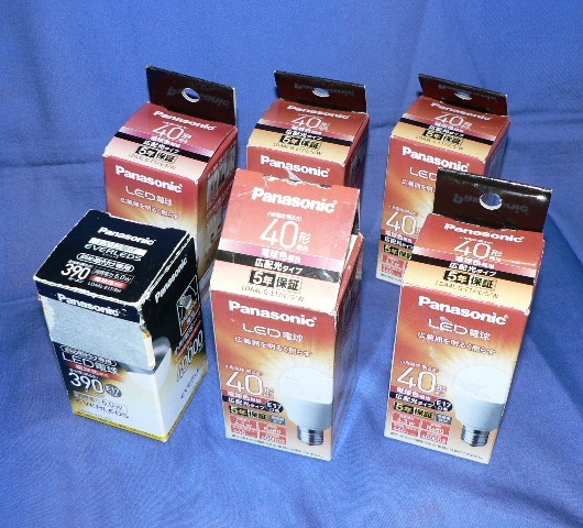 Yahoo!オークション - Panasonic LED電球 LDA4L-G-E17ESW×5 LDA6L-E17...