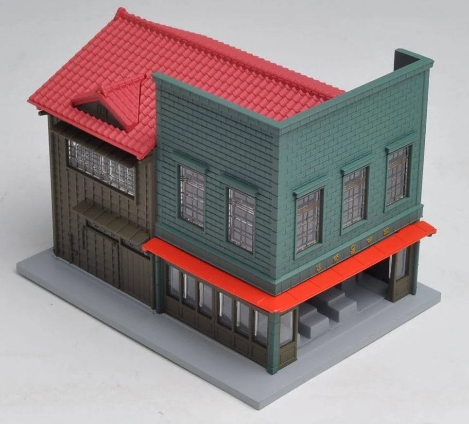 日本代購代標第一品牌【樂淘letao】－☆KATO・Nゲージ＝9mm☆看板建築の角店1〔銅板・左〕＃23-475 ☆鉄道模型レイアウト用品☆新品未使用