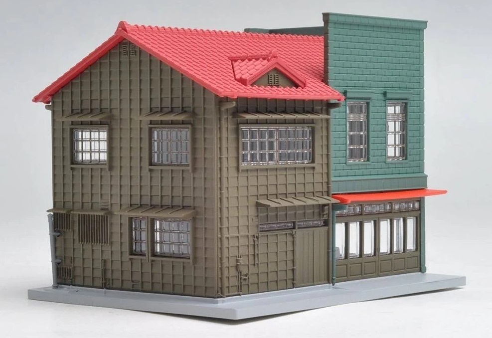 日本代購代標第一品牌【樂淘letao】－☆KATO・Nゲージ＝9mm☆看板建築の角店1〔銅板・左〕＃23-475 ☆鉄道模型レイアウト用品☆新品未使用