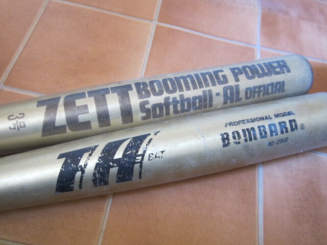 Yahoo!オークション - 2本まとめ ZETT 3号 ゼット ソフトボール3号金...